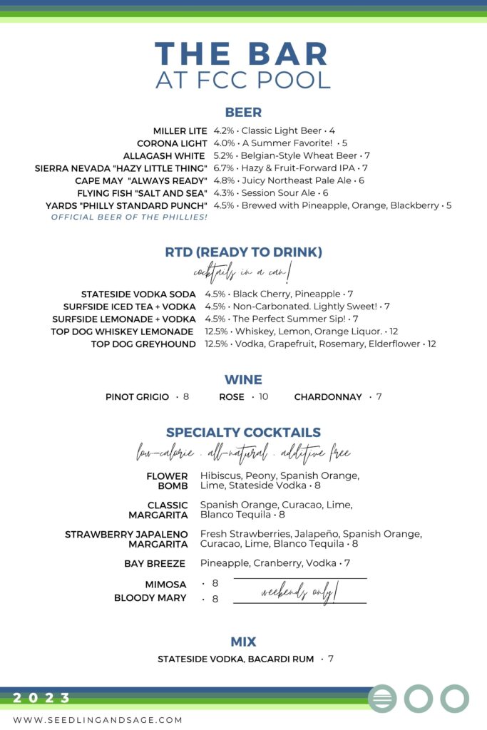 Menus + Private Parties - Flourtown Country Club